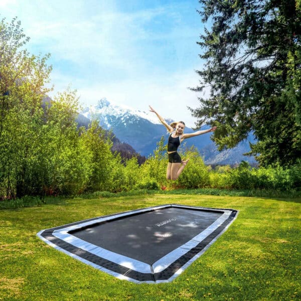 15ft x 10ft (Double Vented) North In-Ground Trampoline - Gray - The ...
